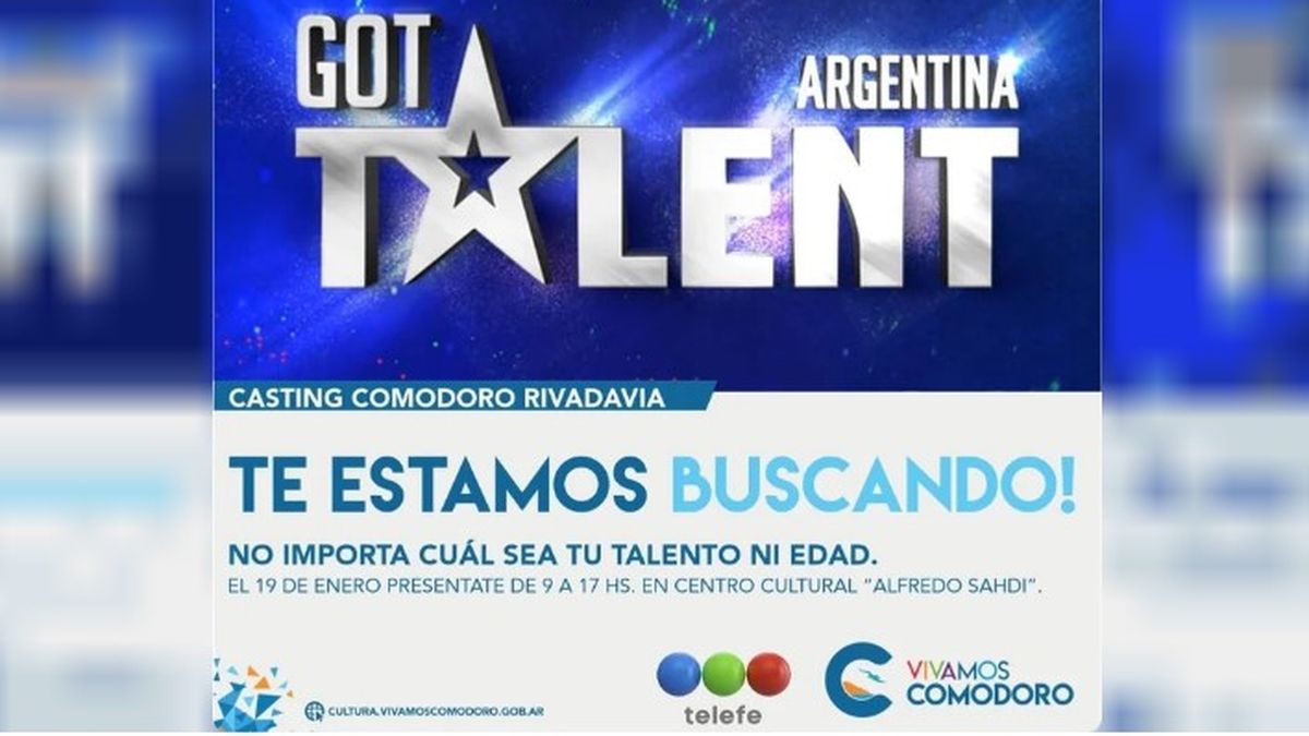 Buscan en Comodoro nuevos talentos para un nuevo programa de Telefe