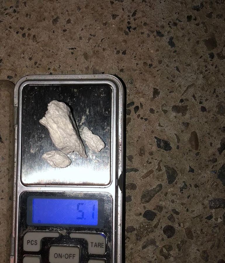Lo sorprendieron con 5,2 gramos de cocaína