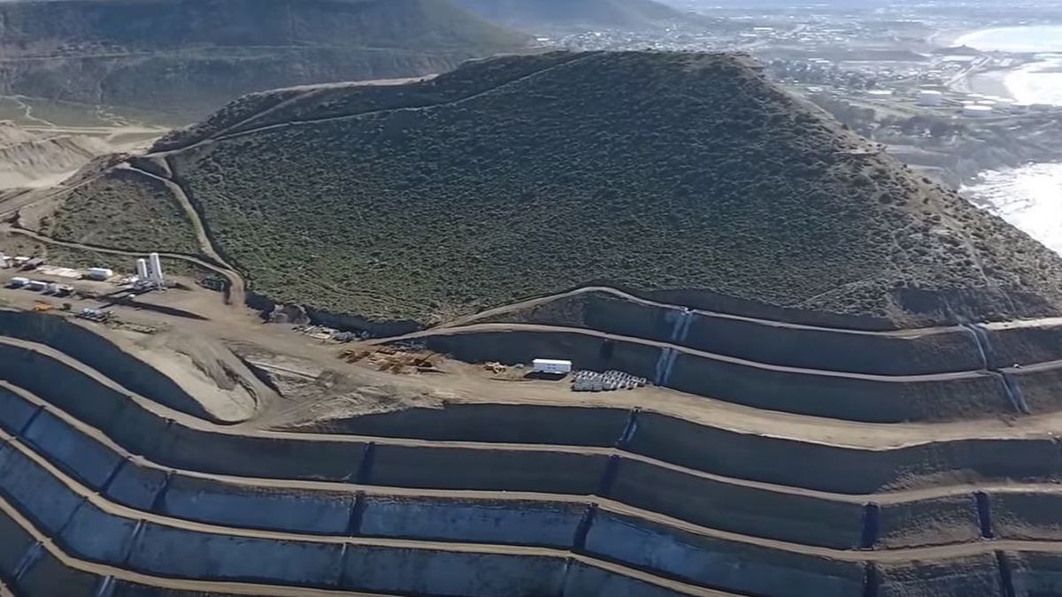 El Cerro Chenque desde el aire